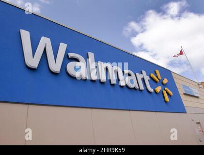Signage at a Laval, Que., Walmart store is seen on May 3, 2016. THE ...