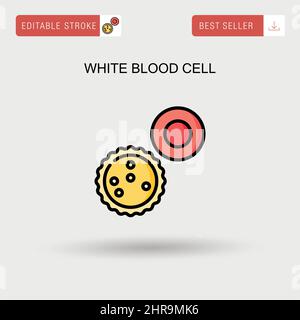 White blood cell Simple vector icon. Illustration symbol design ...