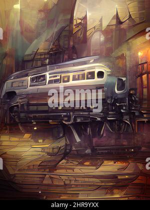Beautiful colored drawing of steampunk machines Stock Photo - Alamy