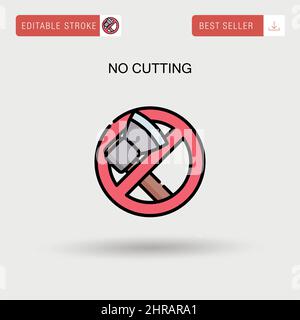 Scissors prohibition sign. Vector illustration. No cutting sign ...