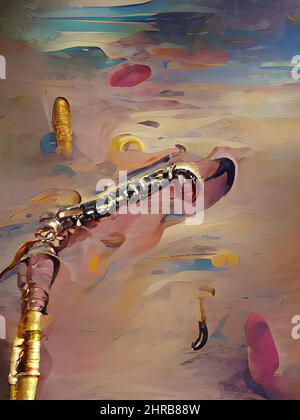 Beautiful abstract picture of an unusual clarinet Stock Photo - Alamy