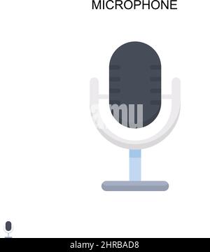 Microphone Simple vector icon. Illustration symbol design template for ...