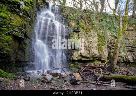 Waterfall Swallet in Bretton, Peak District National Park, England ...