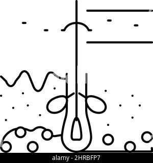 sebum skin production line icon vector illustration Stock Vector Image ...