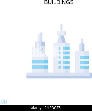 Buildings Simple vector icon. Illustration symbol design template for ...