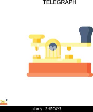 Vector vintage telegraph. Retro illustration of radio receiver. Old ...