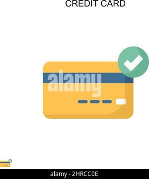 Credit card Simple vector icon. Illustration symbol design template for ...