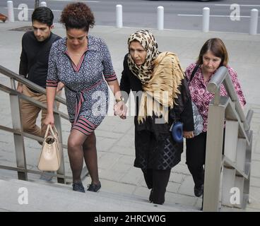 Kobra Mohammadi, centre, mother of Maryam Rashidi, arrives at court ...