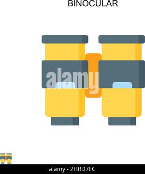 Binocular Simple vector icon. Illustration symbol design template for ...