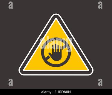 stop sign. the hand stops. flat vector illustration Stock Vector Image ...