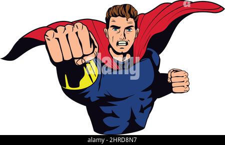 superhero punching pop art Stock Vector Image & Art - Alamy