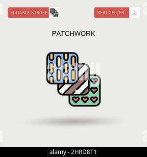 Patchwork Simple vector icon Stock Vector Image & Art - Alamy