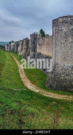 Aerial view of the city walls of Provins Stock Photo - Alamy