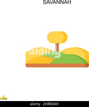 Savannah Simple vector icon. Illustration symbol design template for ...