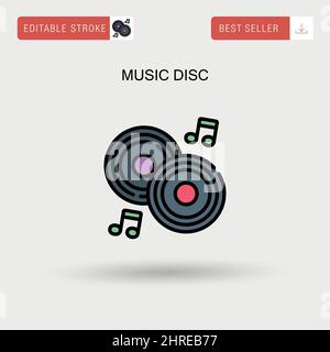 retro vintage vinyl note musical song vector illustration Stock Vector ...