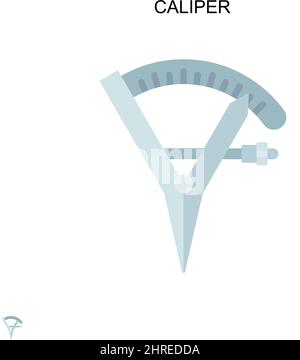 Caliper tool icon simple vector. Dial calliper. Micrometer scale Stock ...