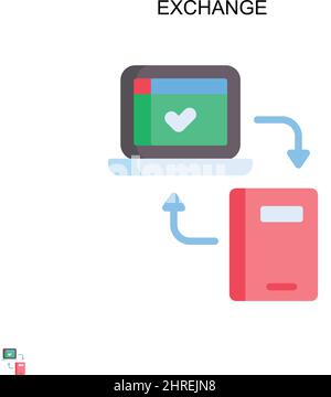 Exchange Simple vector icon. Illustration symbol design template for ...