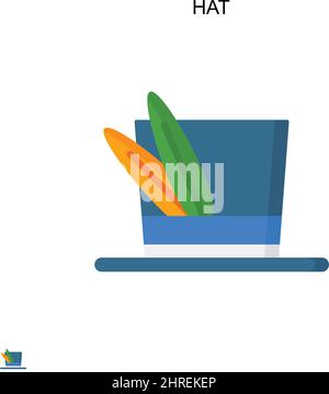 Hat Simple vector icon. Illustration symbol design template for web ...