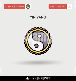 Yin yang Simple vector icon. Modern, simple flat vector illustration ...