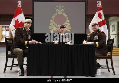 Incoming commander of CANSOFCOM Major-General Peter Dawe speaks at a ...