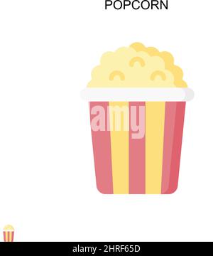 Popcorn Simple vector icon. Illustration symbol design template for web ...
