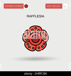 Rafflesia Simple vector icon. Illustration symbol design template for ...