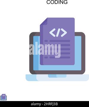 Coding Simple vector icon. Illustration symbol design template for web mobile UI element ...