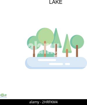Lake Simple vector icon. Illustration symbol design template for web ...