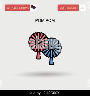 Pom Pom Simple vector icon. Illustration symbol design template for web ...