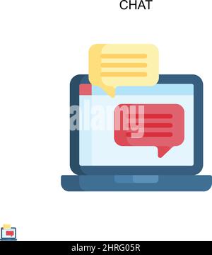 Chat Simple vector icon Stock Vector Image & Art - Alamy