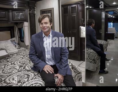 Bucars RV Centre general manager Jeff Redmond relaxes in one of the ...