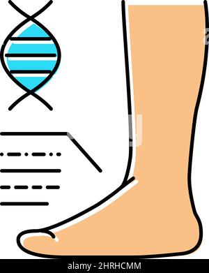 genetic flat feet disease color icon vector illustration Stock Vector ...