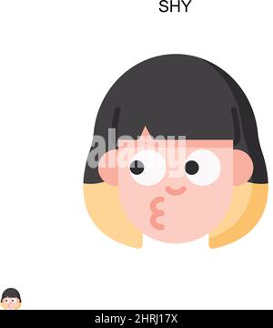 A cute, shy girl looking embarrassed Stock Vector Image & Art - Alamy