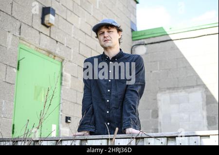 Canadian artist Menno Versteeg poses for a photograph at Banquet Sound ...