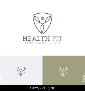 Slim & fit body logo symbol icon design inspiration Stock Vector Image ...