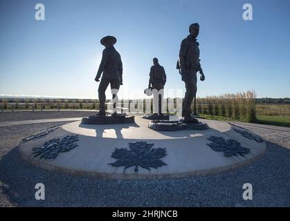The monument honouring RCMP Constables Fabrice Gevaudan, Dave Ross and ...