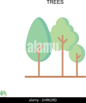 Trees Simple vector icon. Illustration symbol design template for web ...