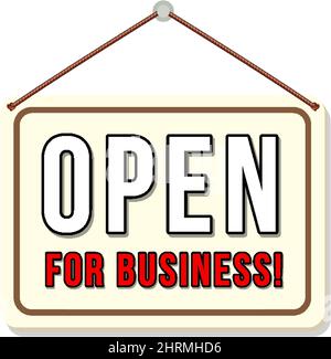 Open for business typography design illustration Stock Vector Image ...
