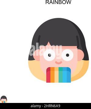 Rainbow abstract design element, icon – stock vector illustration, clip ...