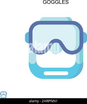 Goggles Simple vector icon. Illustration symbol design template for web ...