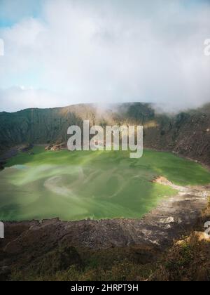 Aerial view of El Chichon Volcano (El Chichonal) in Chiapas, Mexico ...