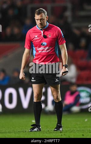 Bristol, UK. 25th Feb, 2022. James Gaskell of Wasps Rugby, during the ...