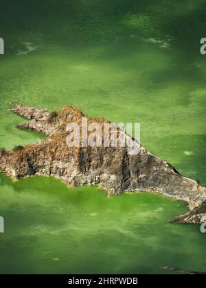 Aerial view of El Chichon Volcano (El Chichonal) in Chiapas, Mexico ...
