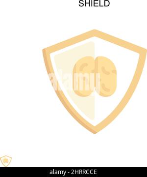 Shield Simple vector icon. Illustration symbol design template for web mobile UI element Stock ...