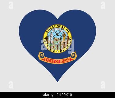 Idaho logo. Badge of the us state. Layered circular sign around Idaho ...
