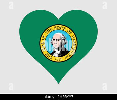 Washington logo. Badge of the us state. Layered circular sign around ...