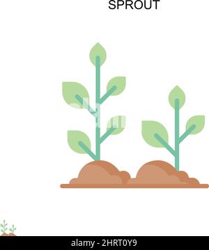 Sprout Simple vector icon Stock Vector Image & Art - Alamy