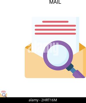 Mail Simple vector icon. Illustration symbol design template for web mobile UI element. Perfect ...