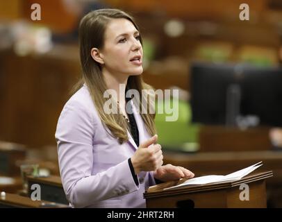 Conservative MP Raquel Dancho rises during a meeting of the Special ...