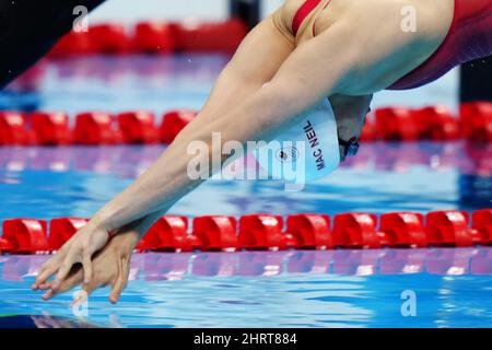 Margaret Mac Neil of Canada competes in the women's 100m butterfly ...